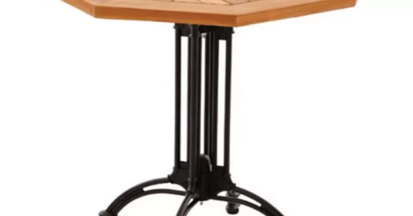 Iroco Table with Aluminum Leg - Iroko Tables