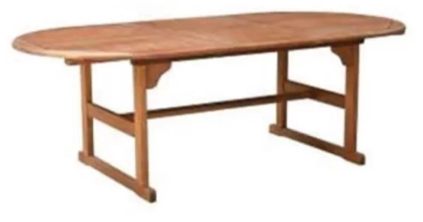 Oval Iroko Garden Table - Iroko Tables