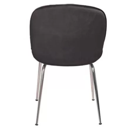 Modern Metal Chair with Brass Legs - Metal Chair